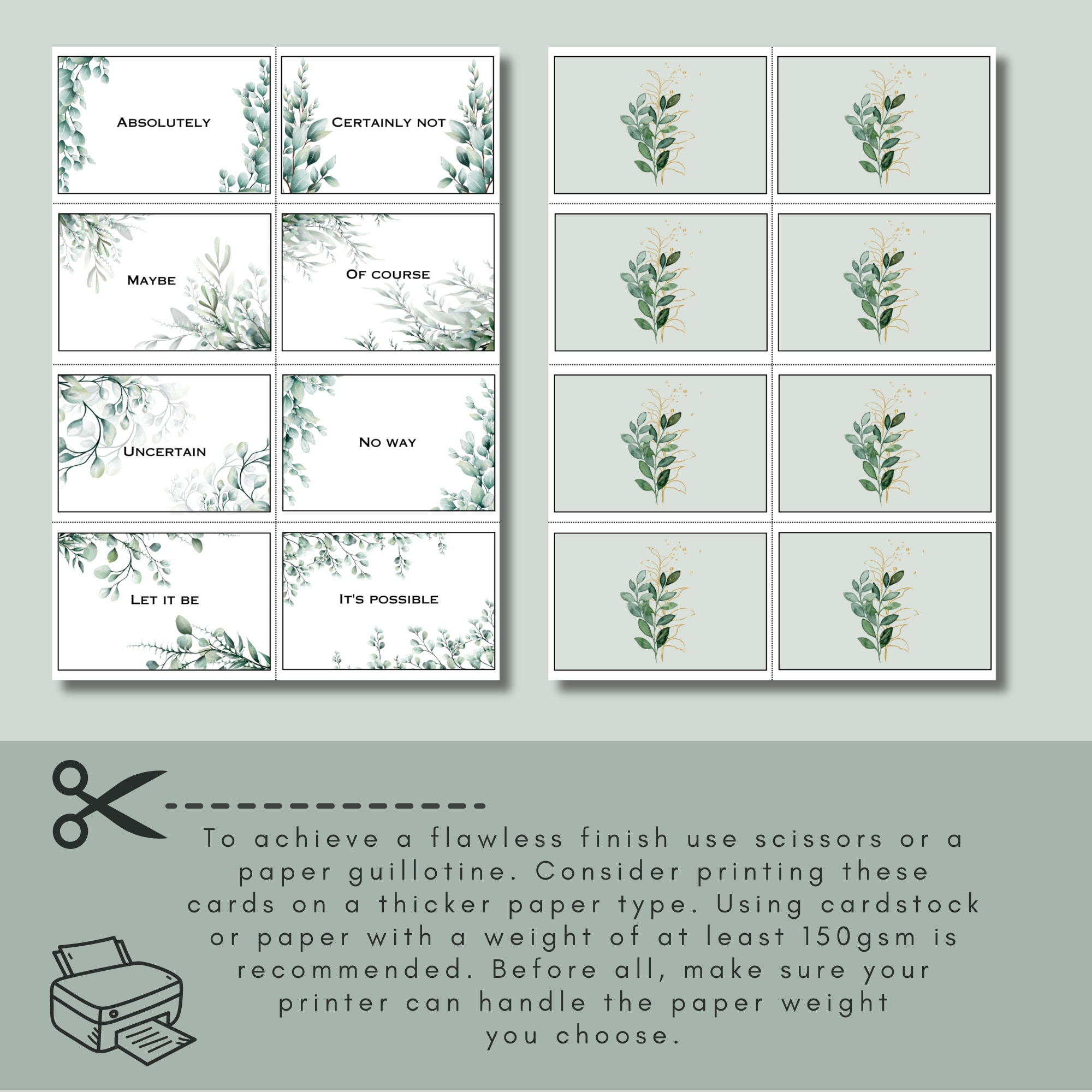 Yes / No / Maybe Answer Cards Printable PDF - Etsy