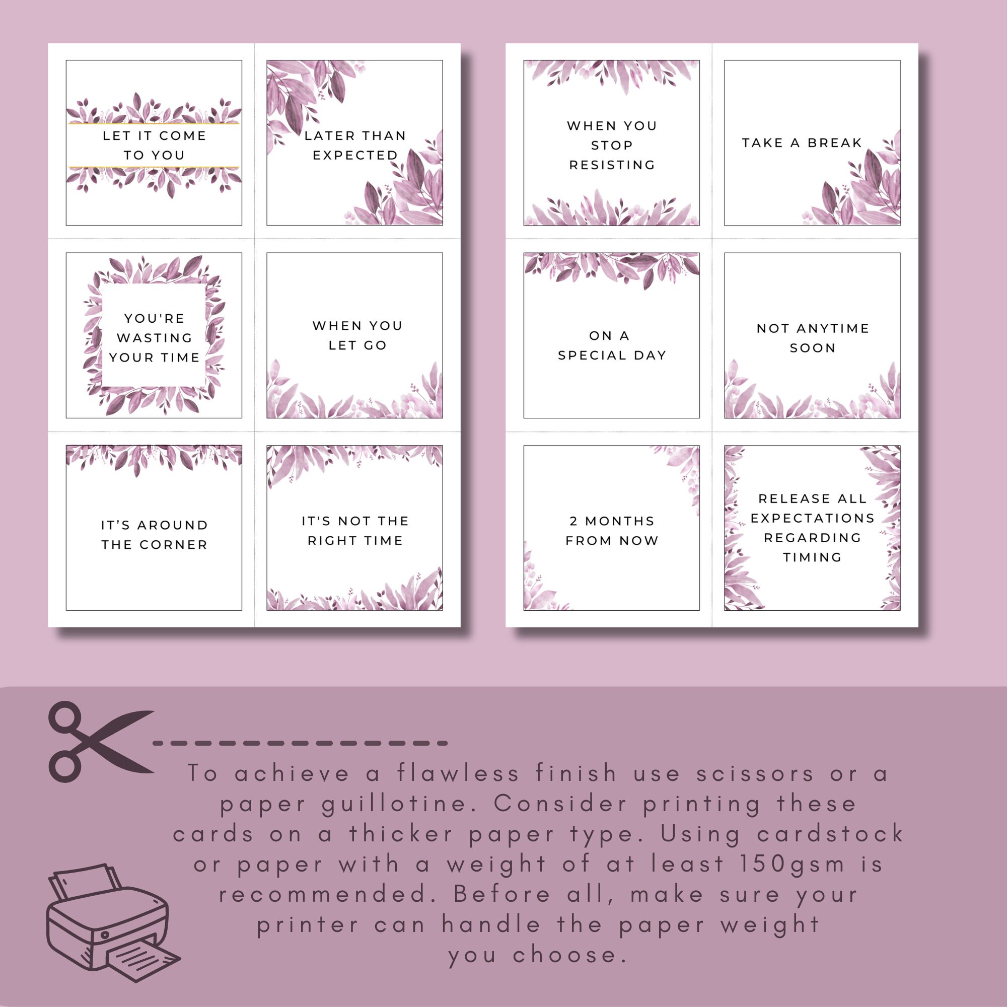 Divine Timing Cards Printable PDF - Etsy