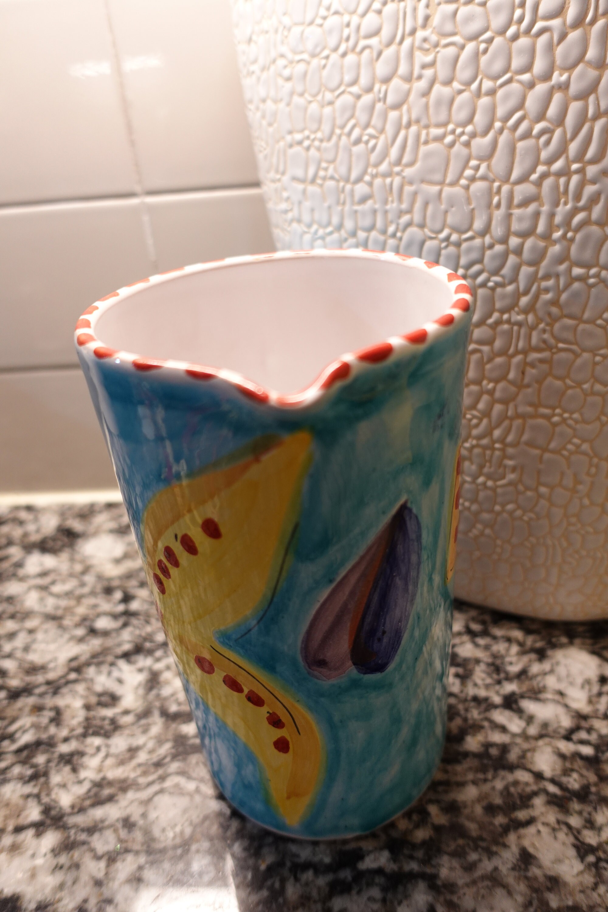 Starfish and Sea Animals Pitcher in Aqua Blue Color - Etsy