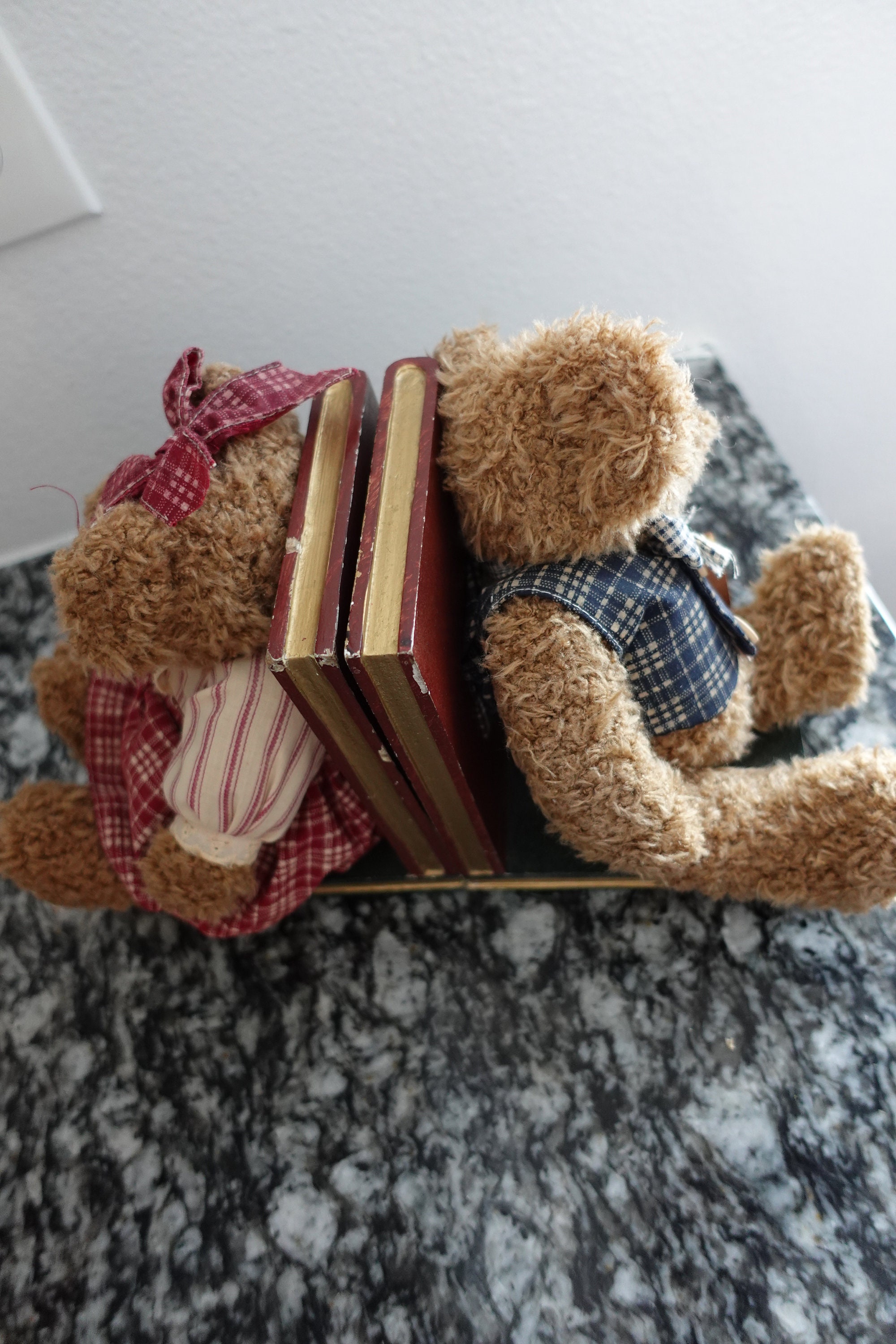 Vintage Stuffed Teddy Bear Bookends - Etsy