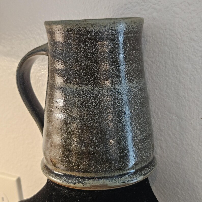 Studio Pottery Wide Bottom Tall Mug Non-spill Design - Etsy