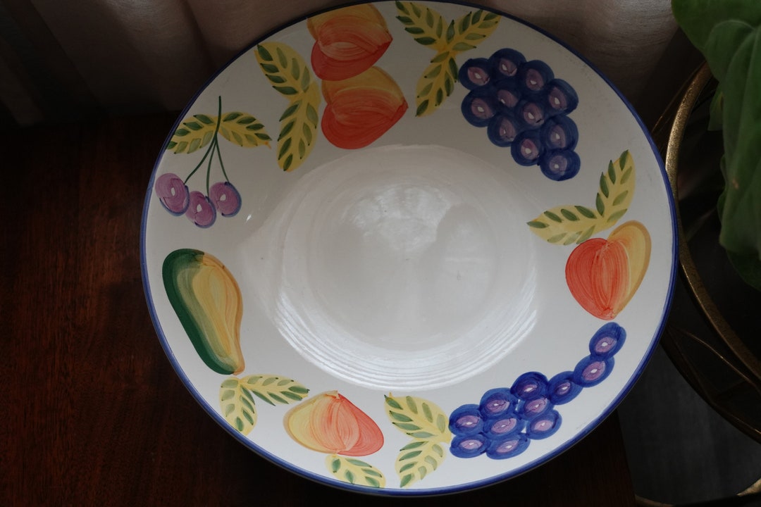 Artist Touch Orchard Jubilee Large Serving Bowl - Etsy