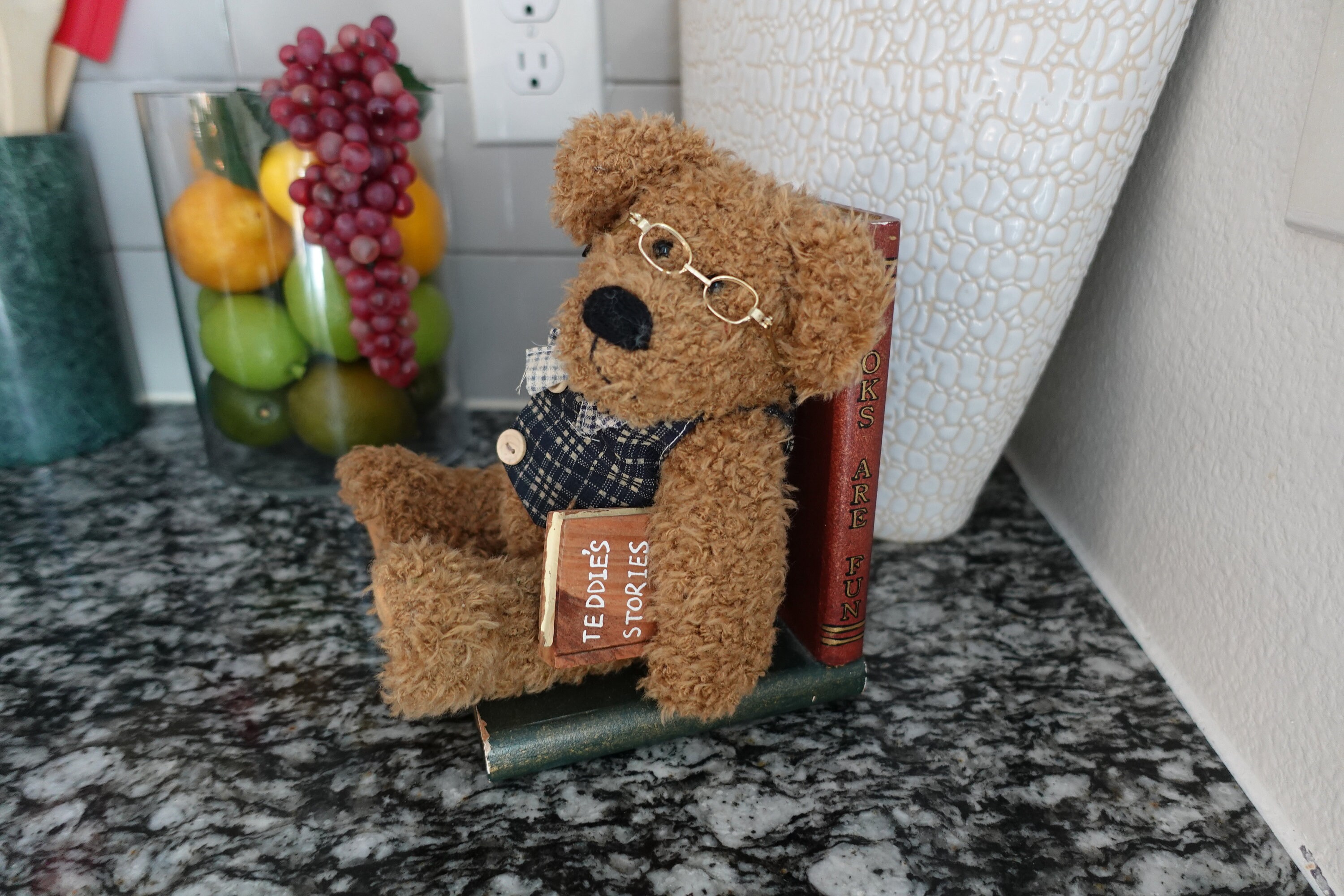 Vintage Stuffed Teddy Bear Bookends - Etsy