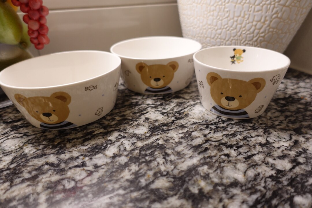 Modern House Kids' Dinnerware Set 3 Whimsical Toddler Bowls - Etsy