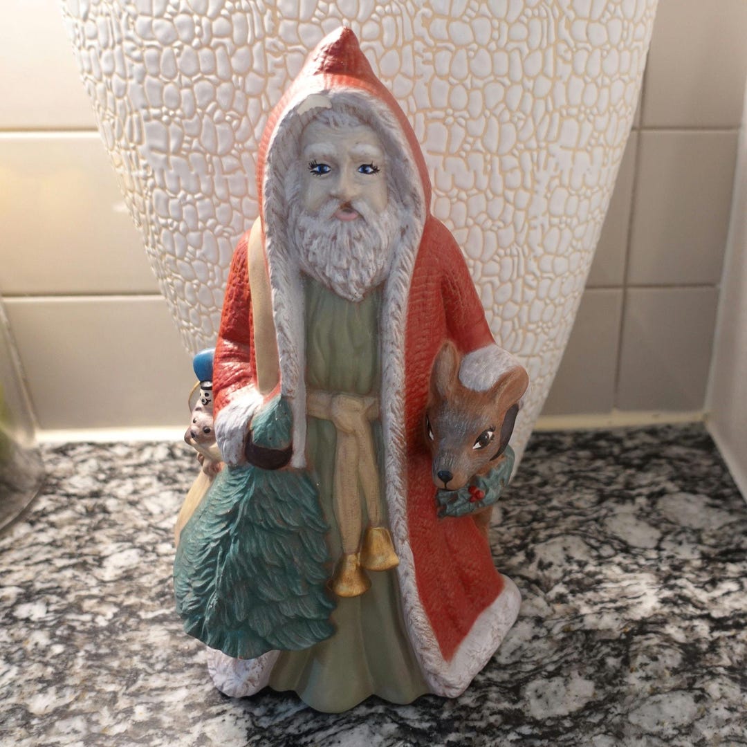 Vintage Christmas Old World Santa Claus Figurine - Etsy