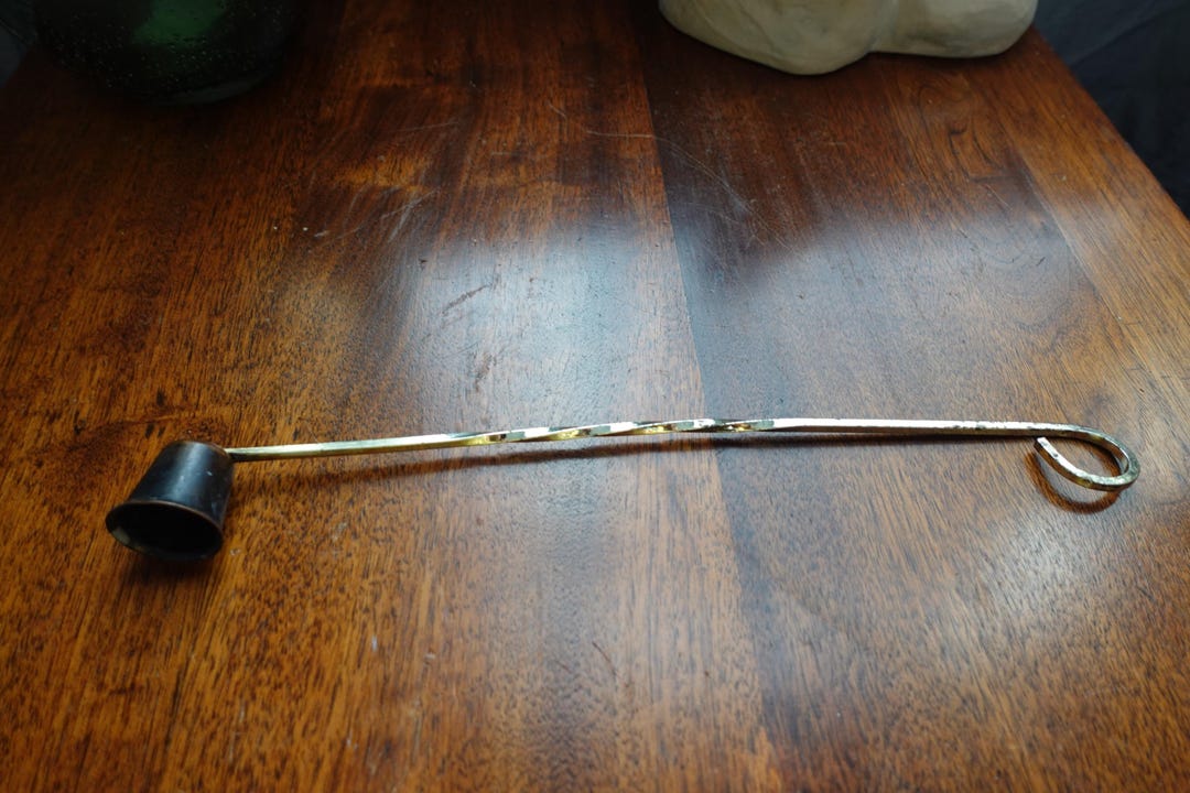 Vintage Metal Brass Long Candle Snuffer - Etsy
