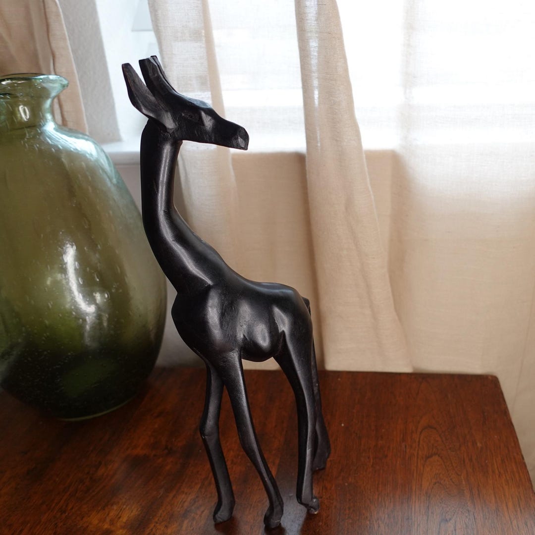 Ebony Dark Wood Giraffe - Etsy
