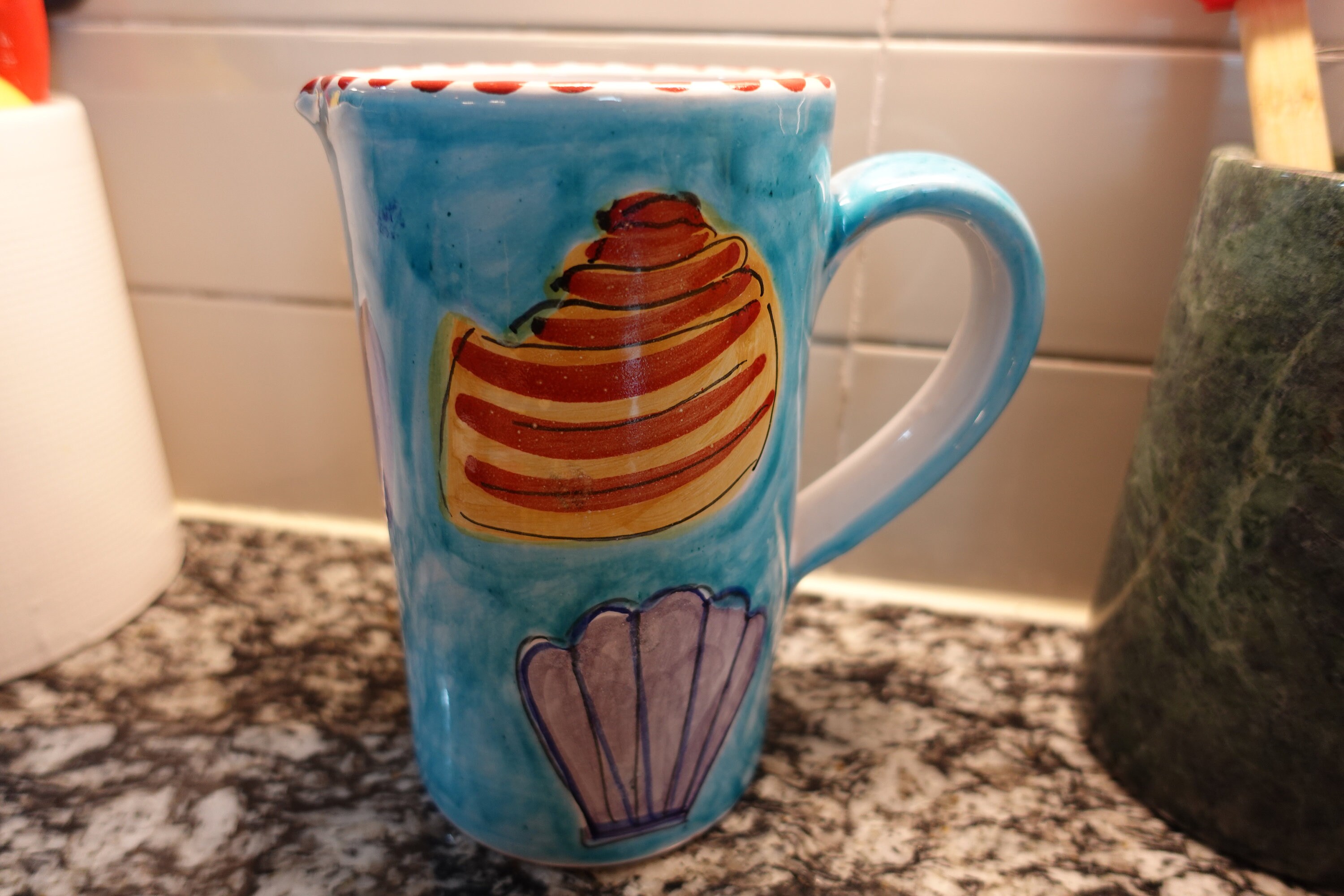 Starfish and Sea Animals Pitcher in Aqua Blue Color - Etsy