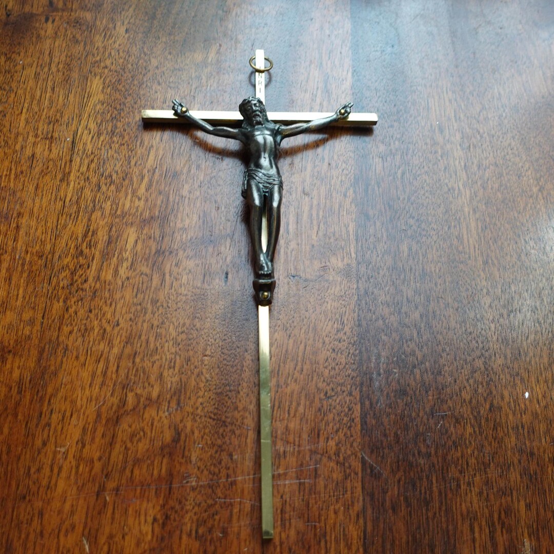 Vintage INRI Metal Cross - Etsy