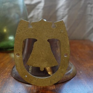 Vintage Cast Iron Metal Garden Bell by Bevin Patio With Horseshoe Wall ...