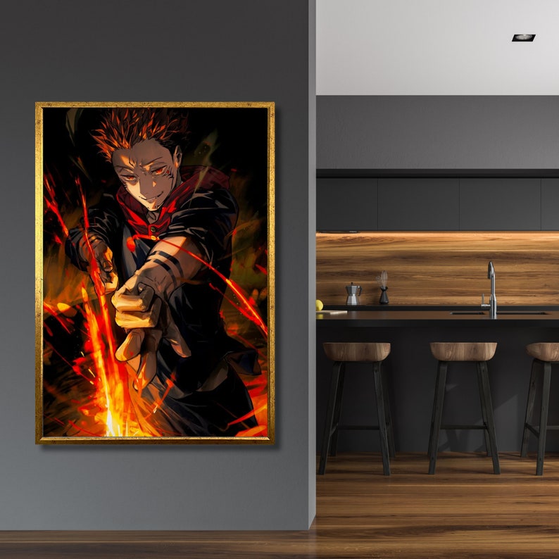 Jujutsu Kaisen sukuna Red Jujutsu Kaisen Art - Etsy Canada