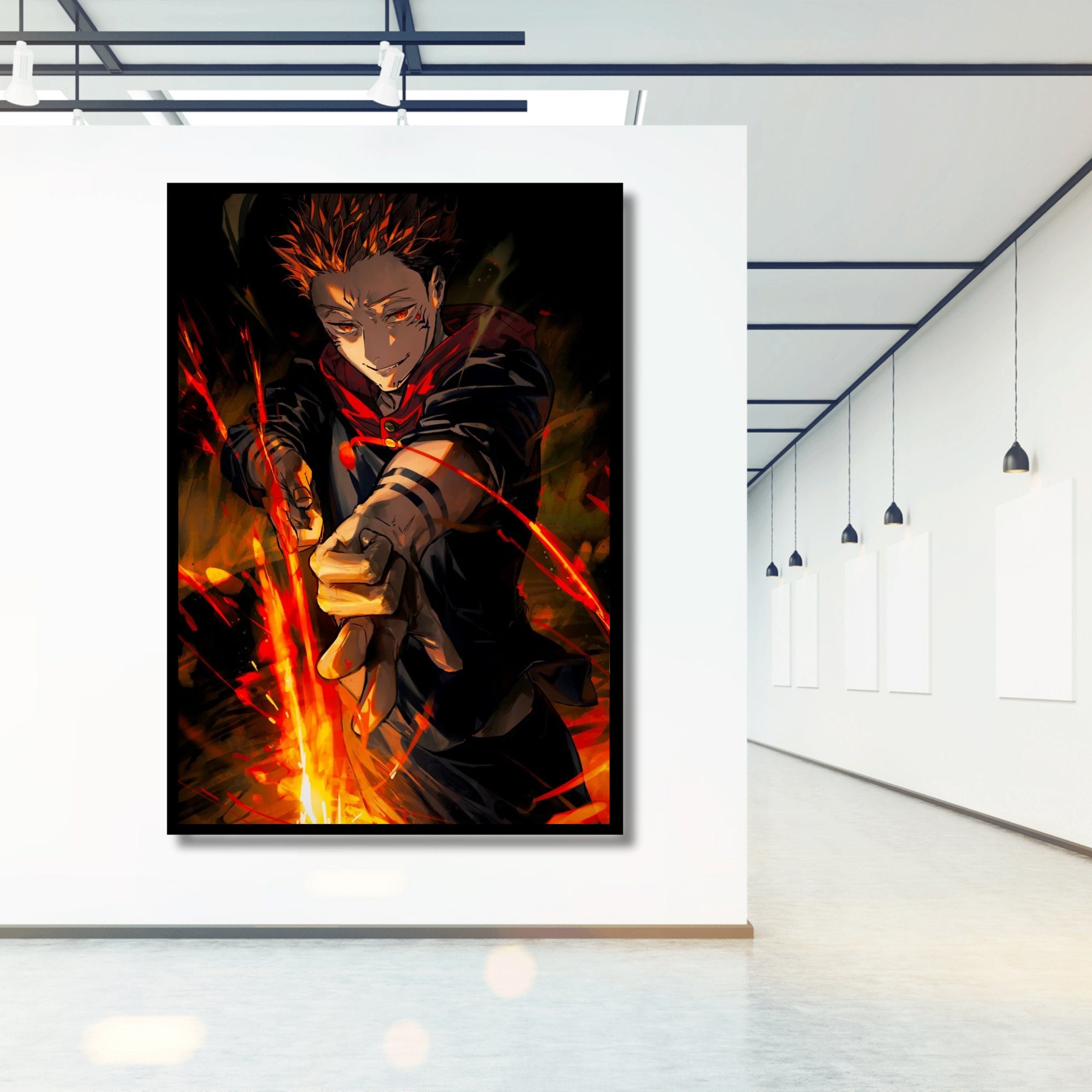 Jujutsu Kaisen sukuna Red Jujutsu Kaisen Art - Etsy