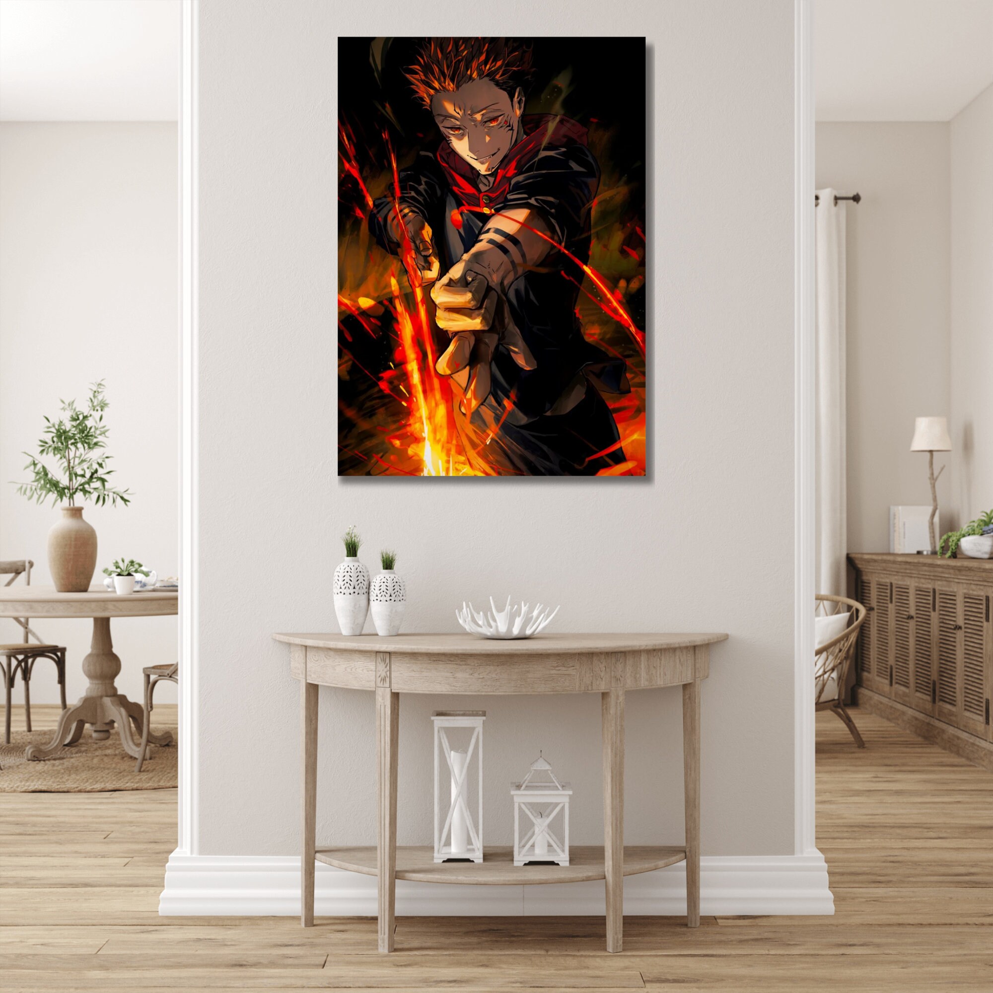 Jujutsu Kaisen sukuna Red Jujutsu Kaisen Art - Etsy