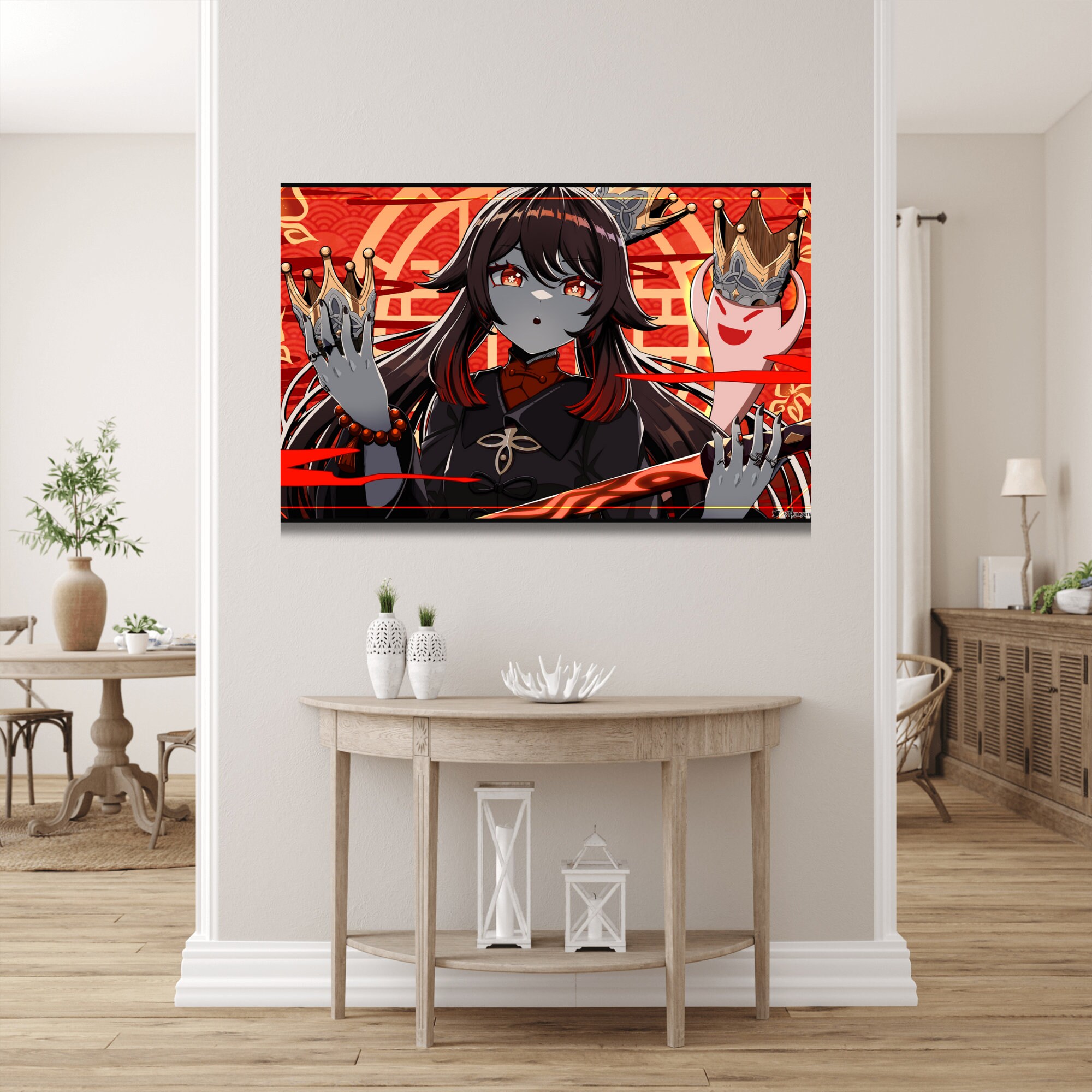 Genshin İmpact hu Tao With Crown Genshin Impact - Etsy