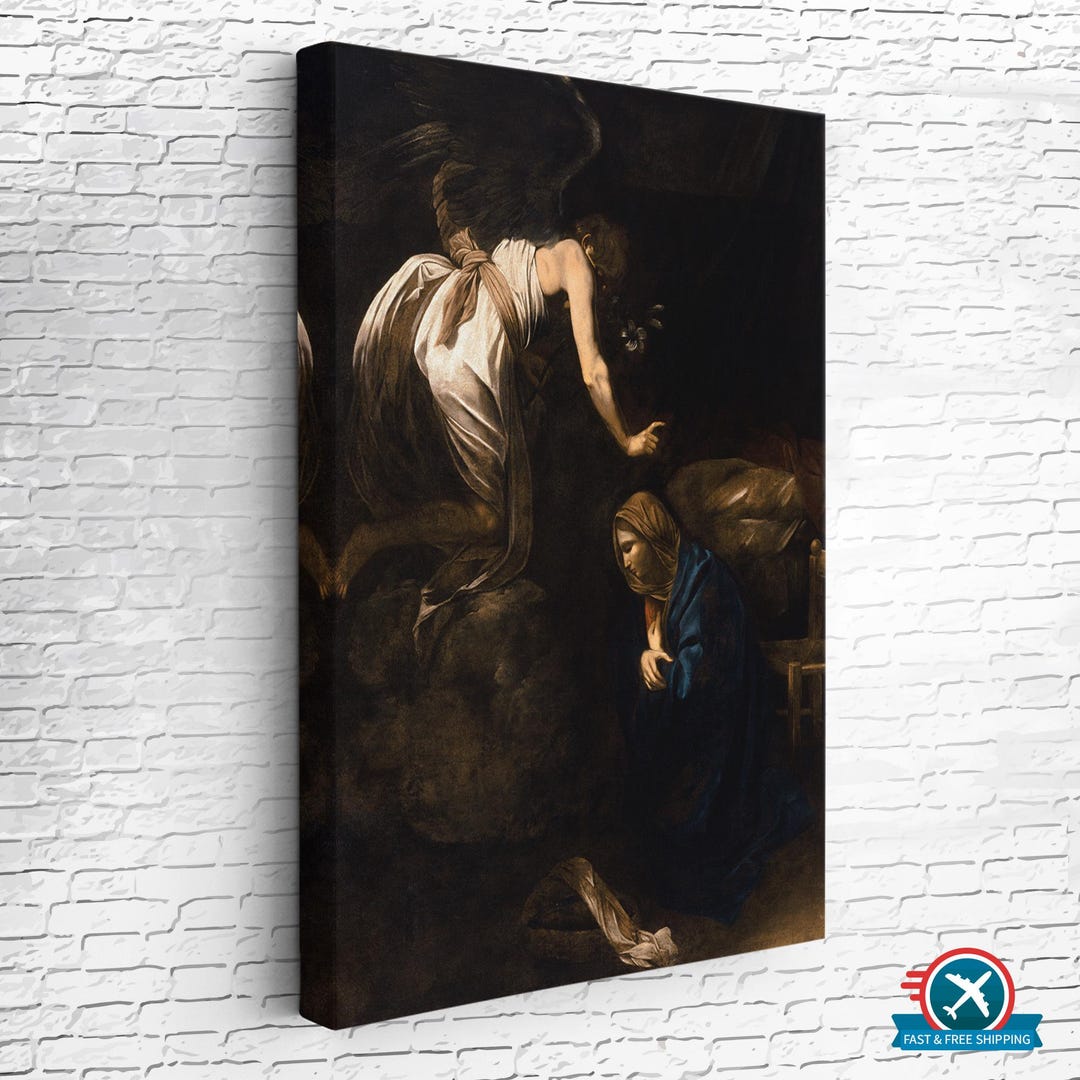 Caravaggio the Annunciation, Modern Canvas Wall Decor, Large Wall ...