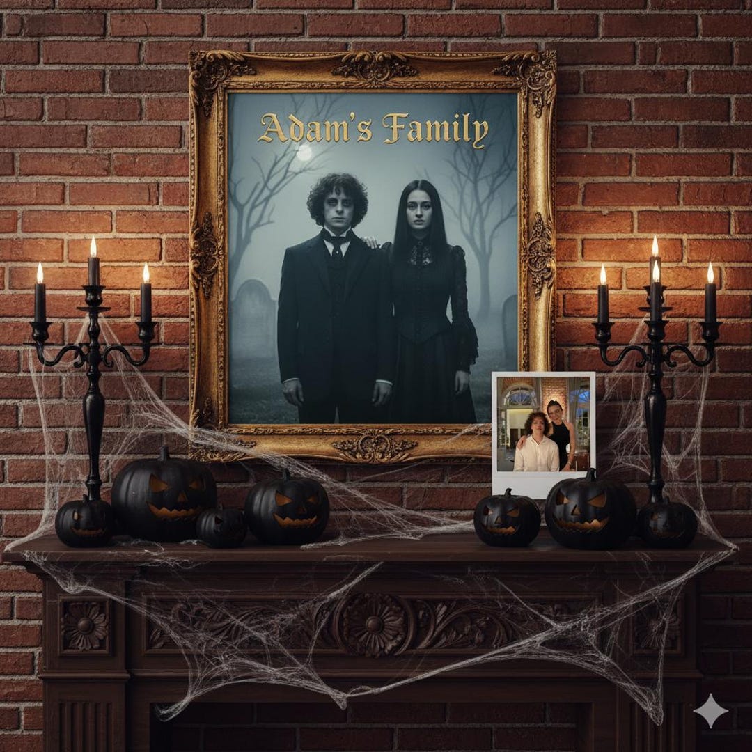 Custom Gothic Horror Portrait: Addams Family Style Art With Pets - Etsy