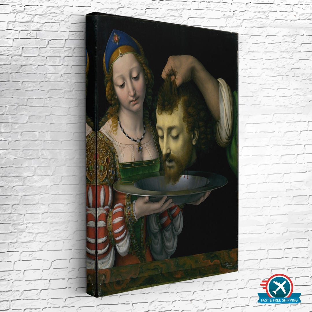 Salome With the Head of John the Baptist, Modern Canvas Wall Decor ...