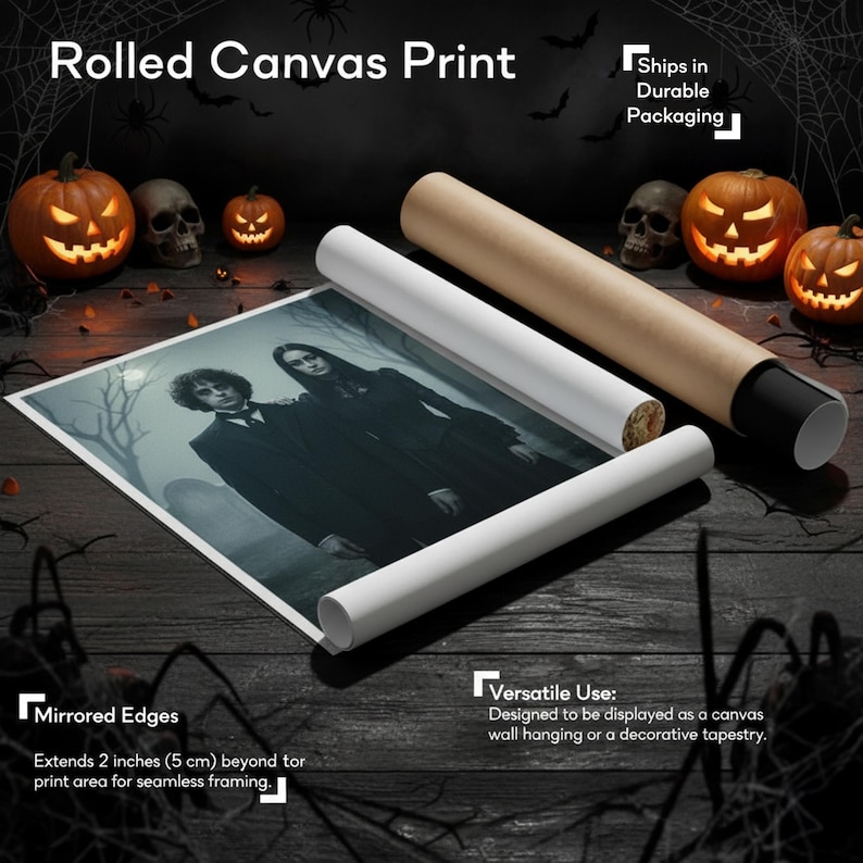 Custom Gothic Portrait, Addams Style Family Art From Photo: Halloween ...