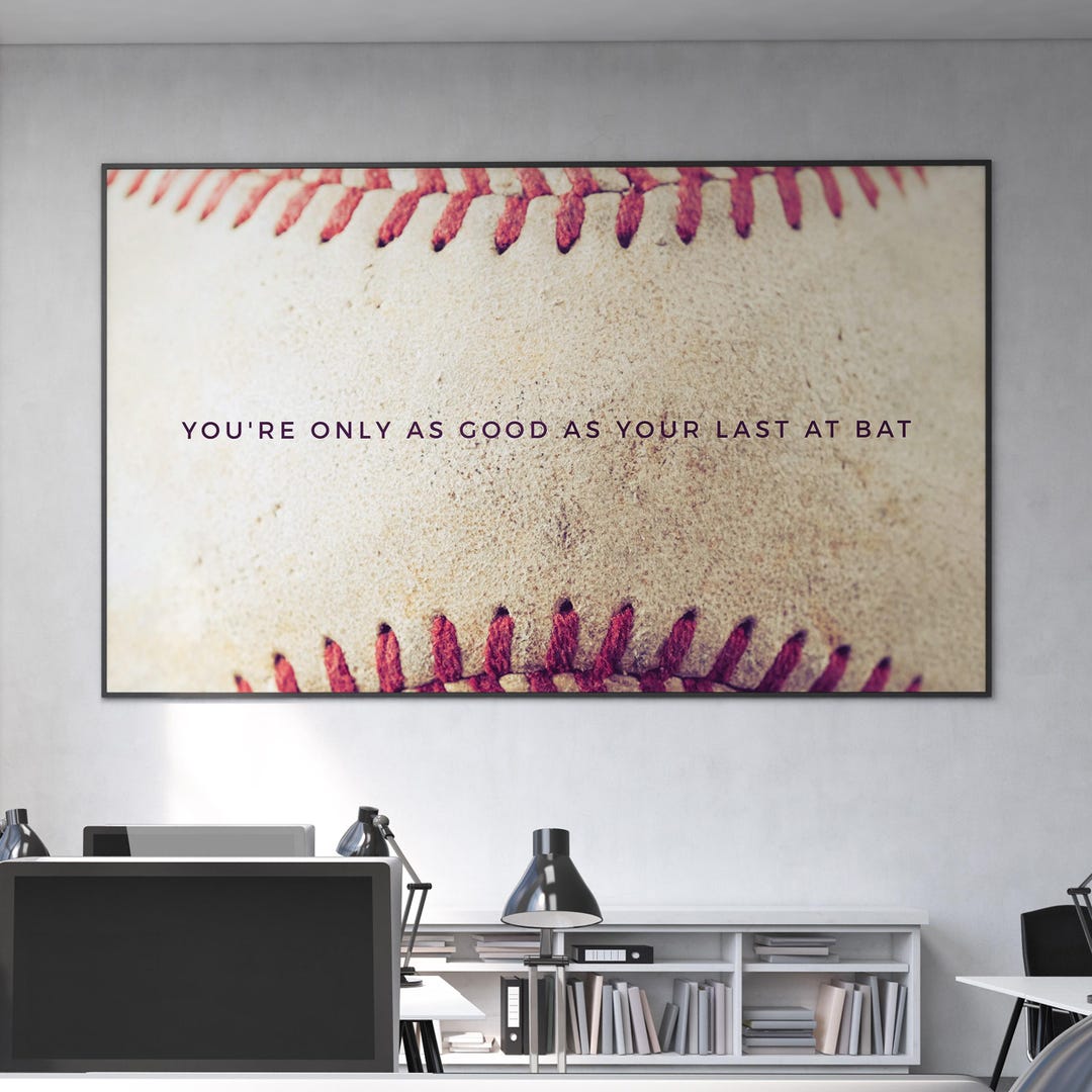 Baseball Wall Decor Gift, Baseball Gifts, Motivational Quote Wall Art ...