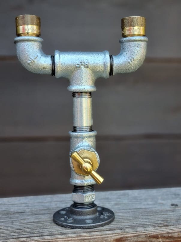 Candlestick in Industrial Design Steampunk Candlestick - Etsy