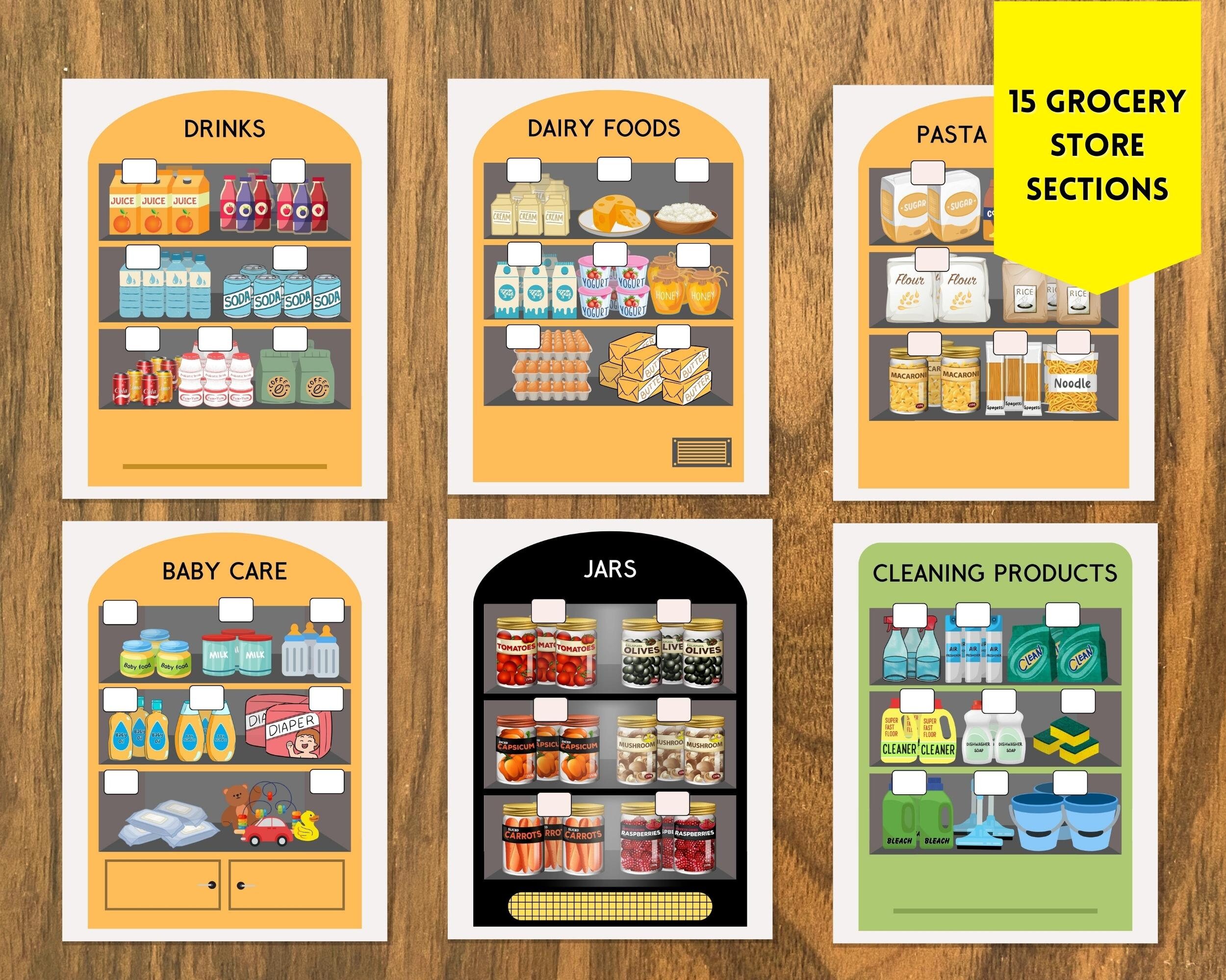 Shopping List Grocery Game | Busy Book Printable |supermarket Play ...