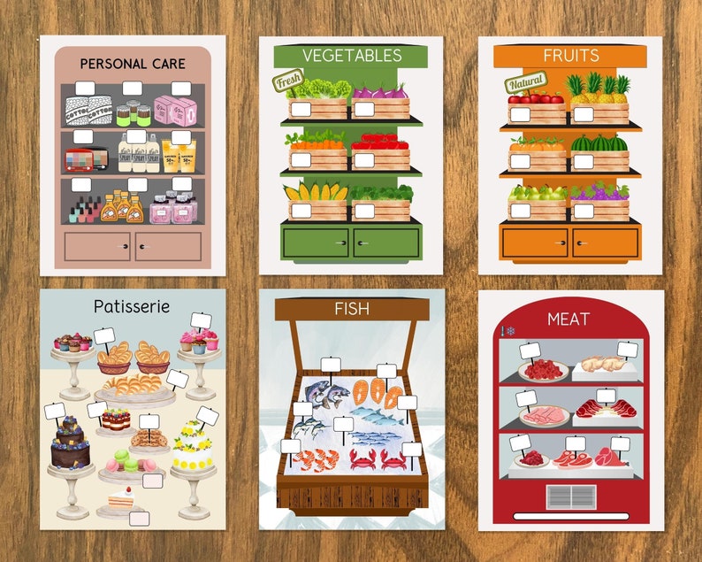 Shopping List Grocery Game | Busy Book Printable |supermarket Play ...