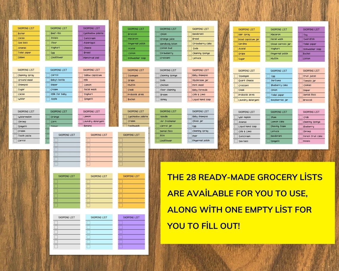 Shopping List Grocery Game | Busy Book Printable |supermarket Play ...