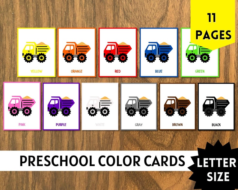Learning Colors | Printable Flashcards | Colors Learning Cards ...