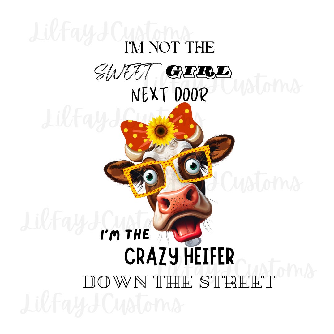 Crazy Heifer SVG/PNG - Etsy