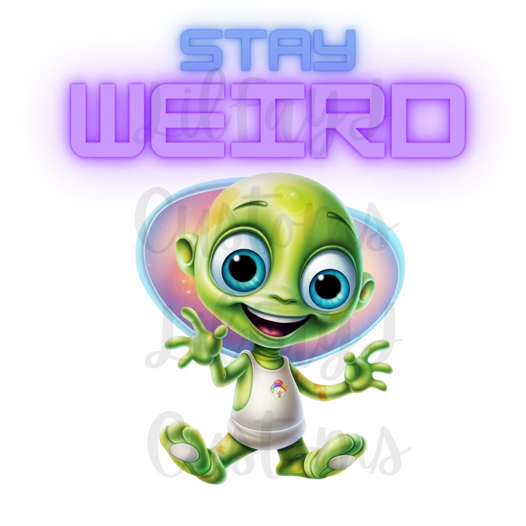 Stay Weird-alien-svg/png - Etsy