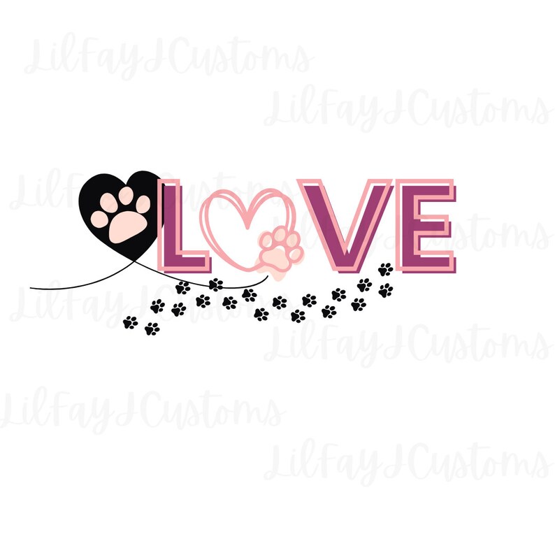 Dog Love SVG & PNG - Etsy