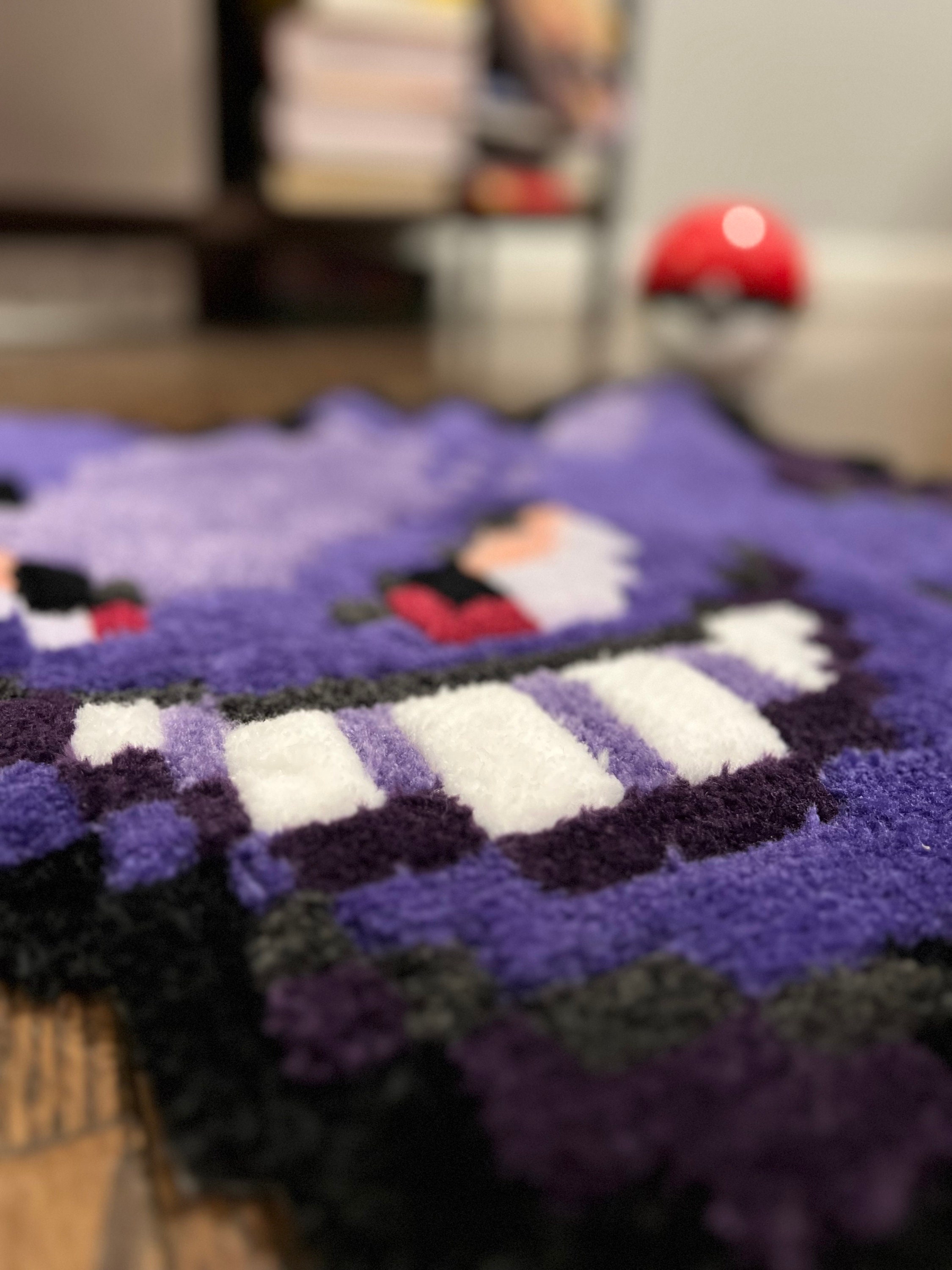 8-bit Gengar Tufted Rug | Gengar Sprite Rug | Pokemon Rug | Anime Rug ...