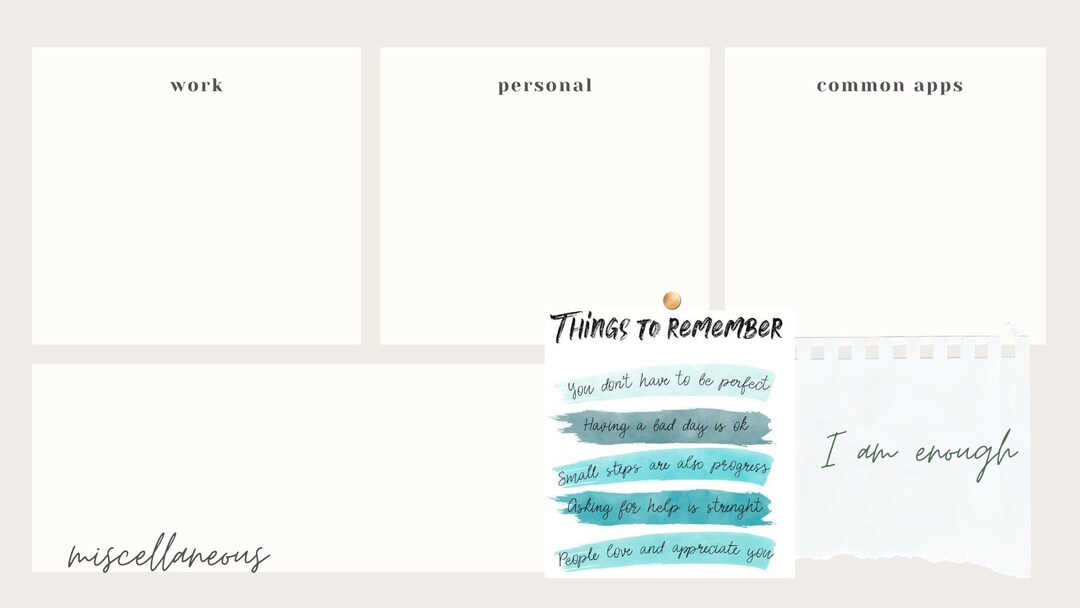 Planner Style Desktop Wallpaper - Etsy UK