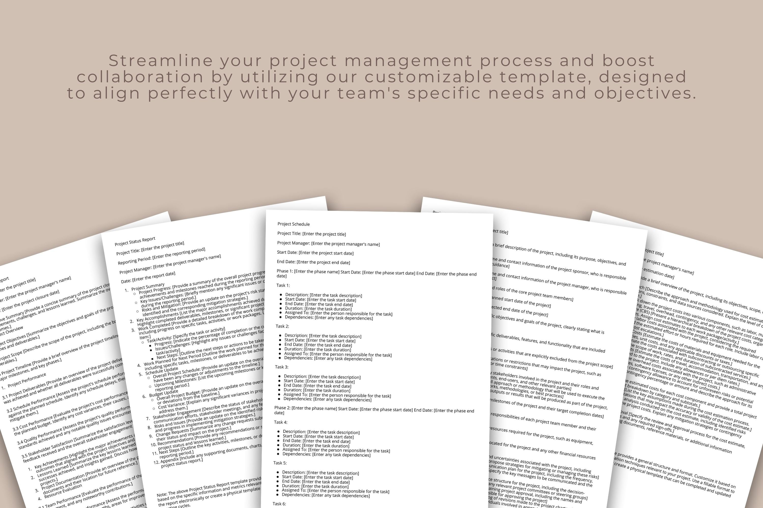 Editable Project Management Template | Project Tracker | Project ...