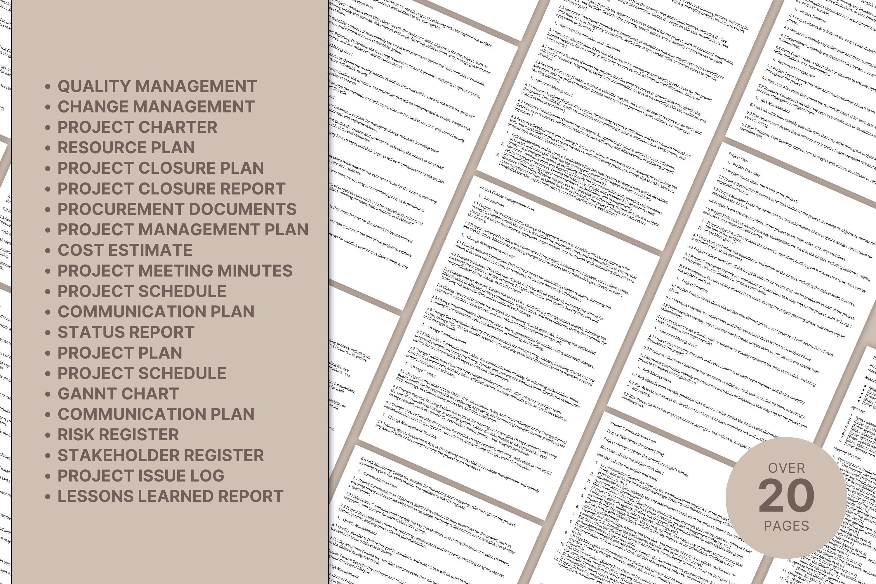 Editable Project Management Template | Project Tracker | Project ...