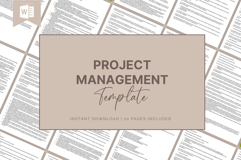 Editable Project Management Template | Project Tracker | Project ...