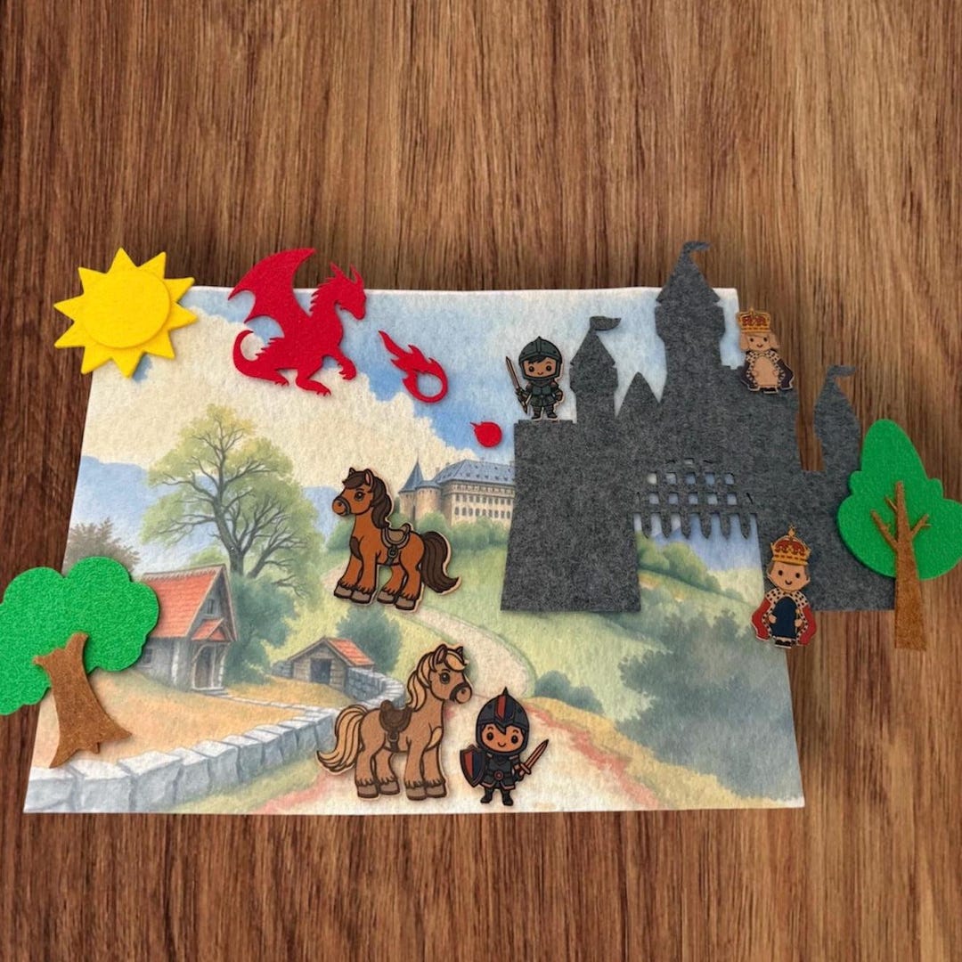 Felt Knights & Dragon Play Kit: Eco-friendly Travel Toy - Etsy