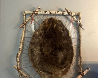 Rustic Wall Decor, Cabin Decor, Hooped Beaver, Wall Hanger, Mountain ...