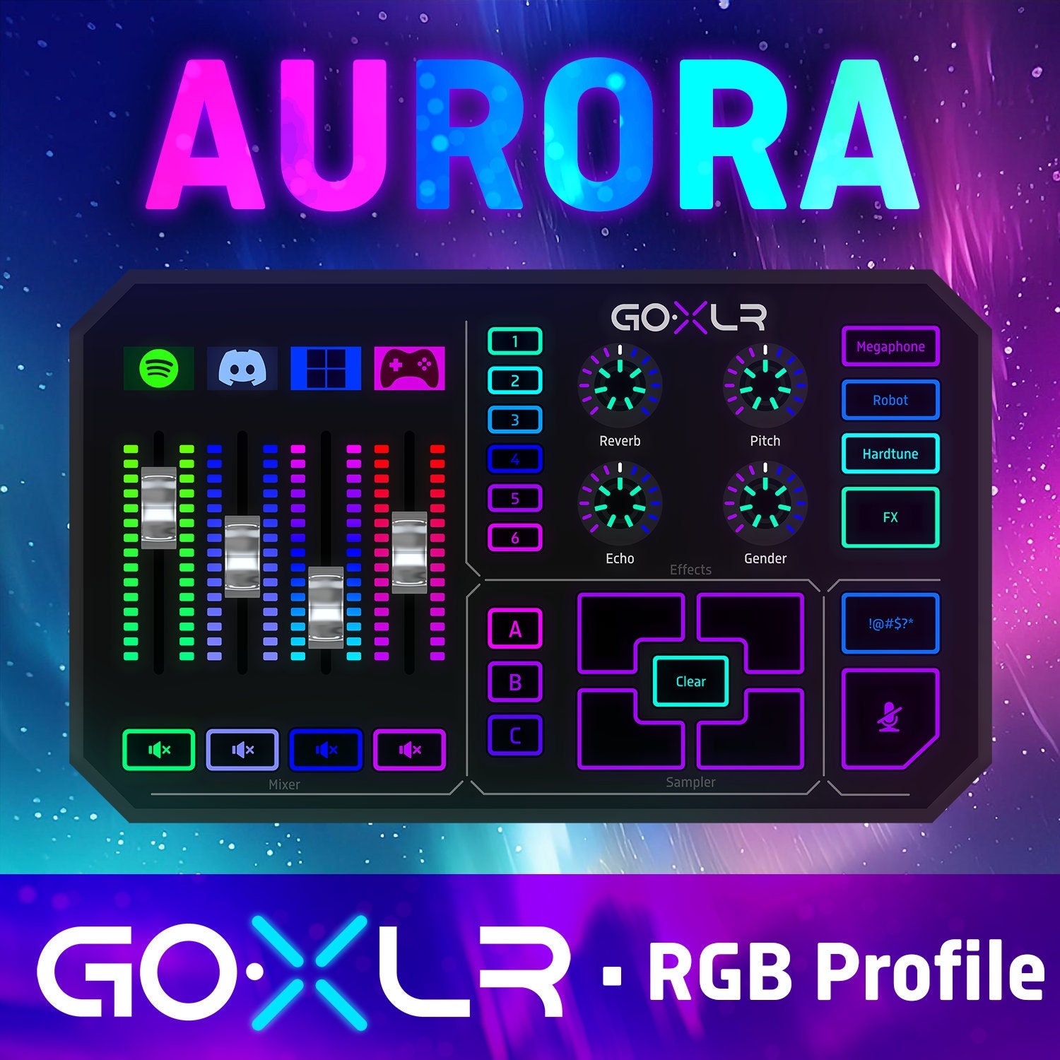 Goxlr Profile: "aurora" Northern Lights-inspired RGB Color Theme - Etsy