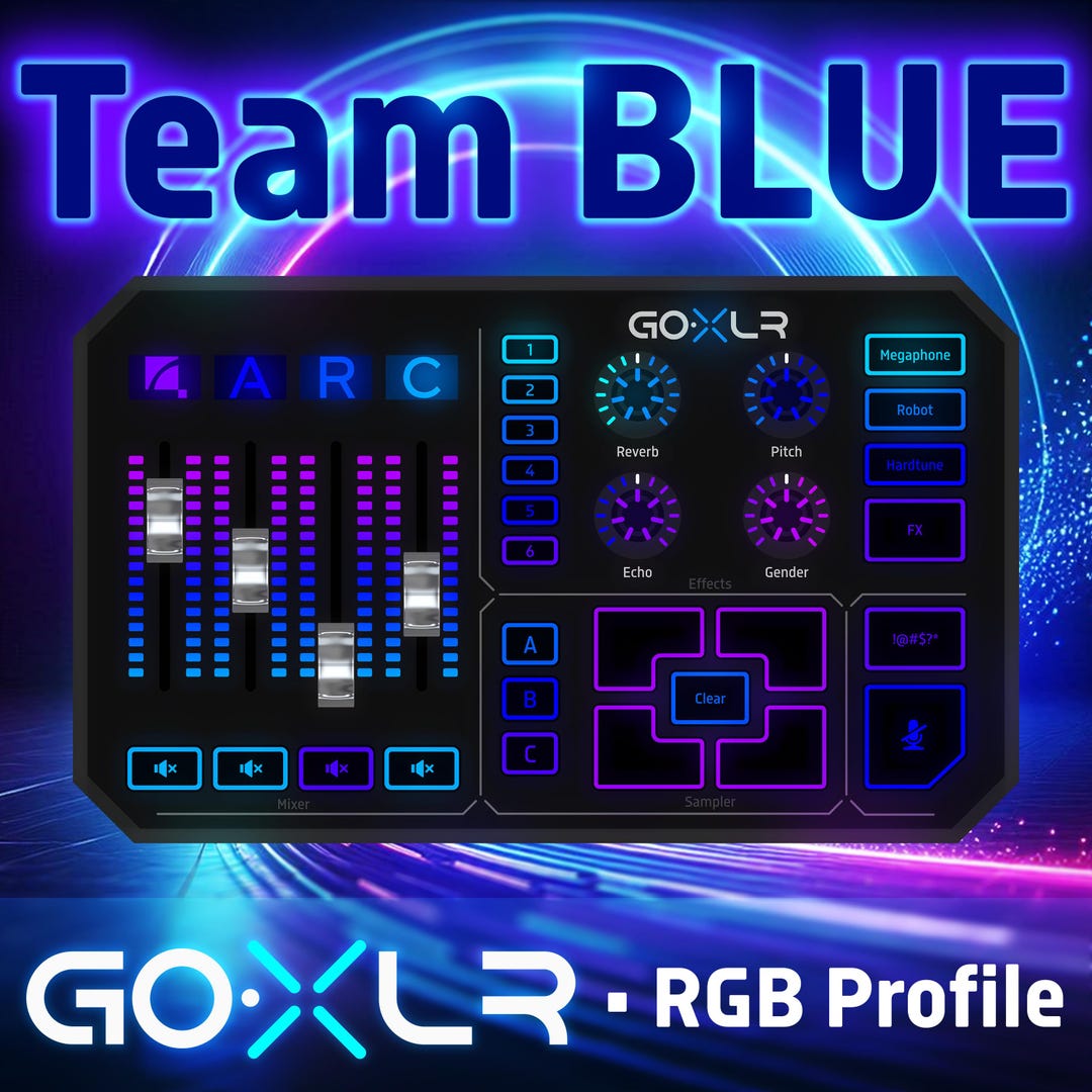 Goxlr Profile: "team Ice-blue" Intel Arc Inspired RGB Color Theme - Etsy