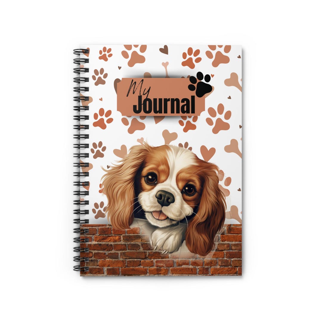 Cavalier King Charles Spaniel Spiral Notebook - Ruled Line - Etsy