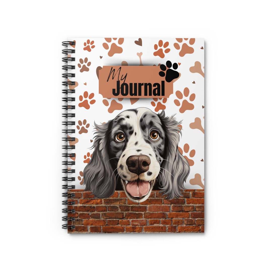 English Setter Spiral Notebook - Ruled Line - Etsy