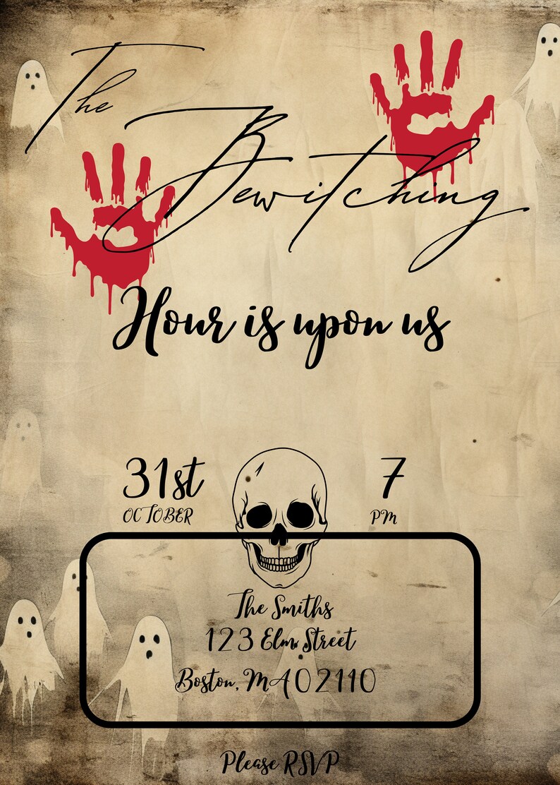 Editable Halloween Party Invitation - Etsy
