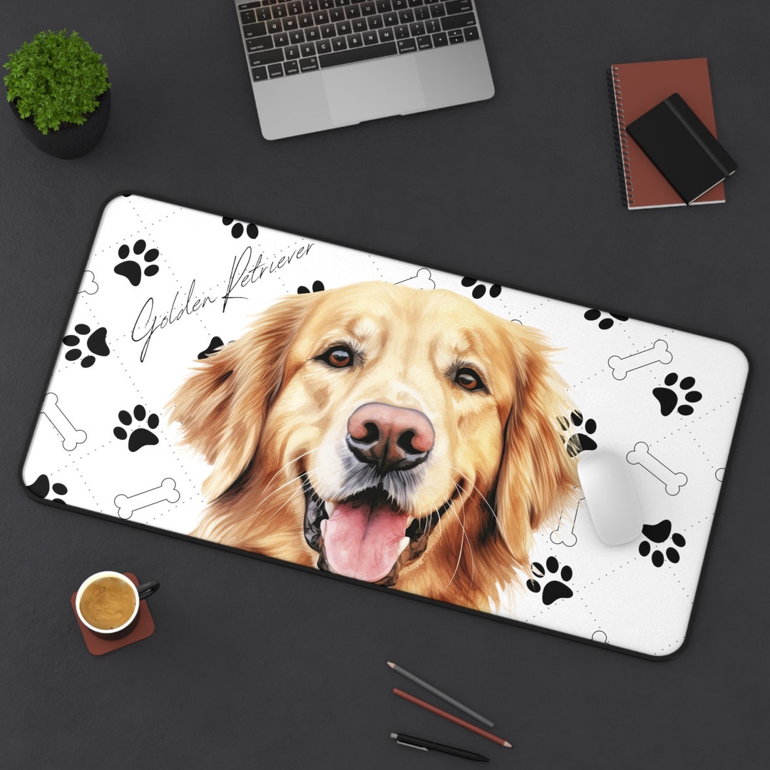 Golden Retriever Desk Mat - Etsy