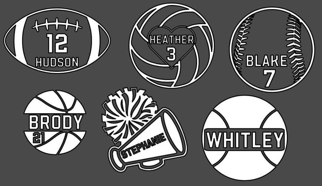 Custom Sports Vinyl Car Decal - Etsy