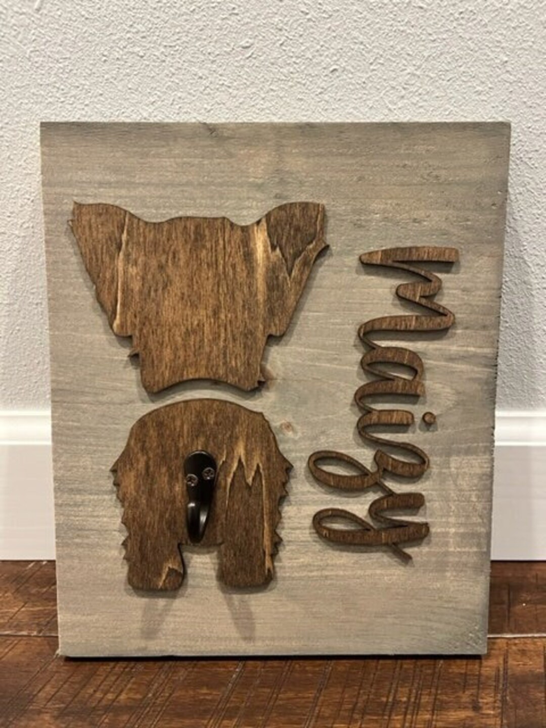 Custom Dog Leash Holder Sign - Etsy