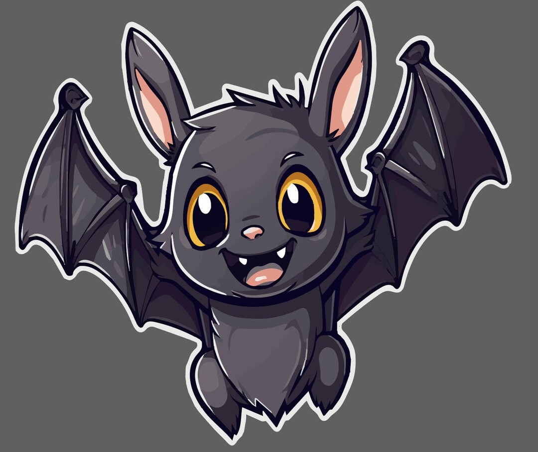 Halloween Bat Kiss-cut Vinyl Decals Halloween Sticker - Etsy