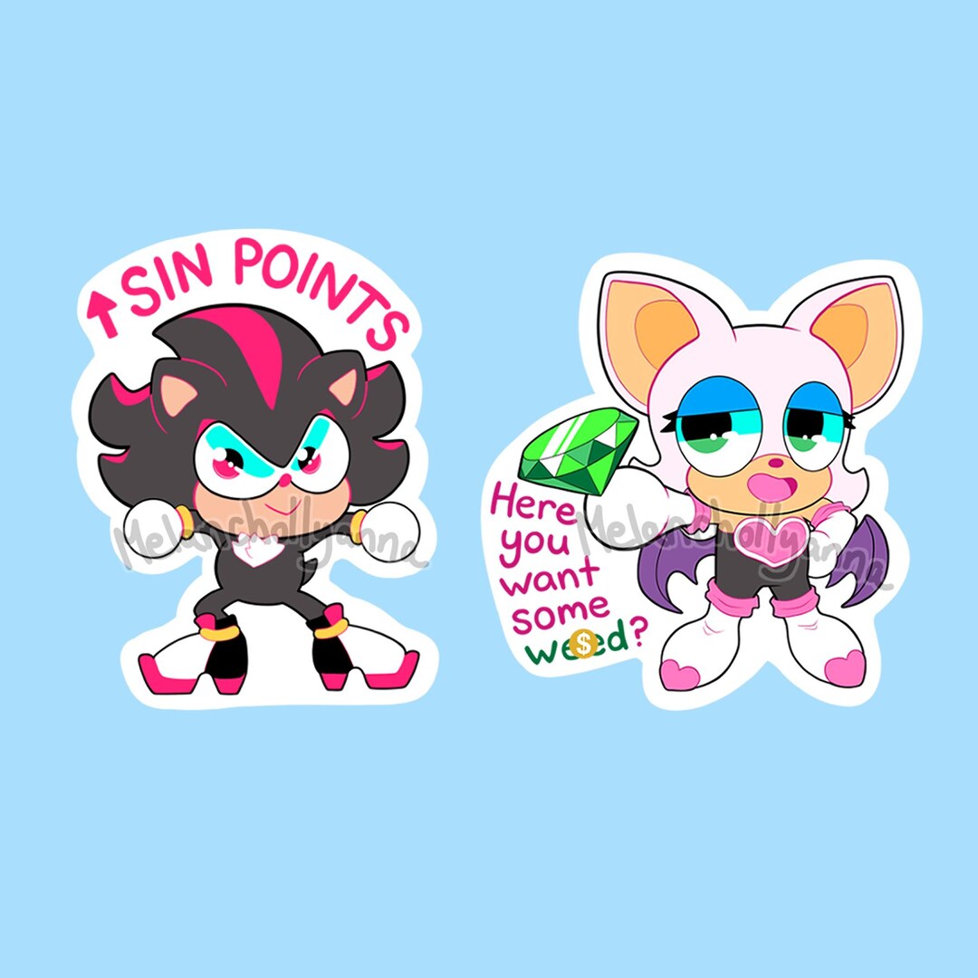 Shadow & Rouge Snapcube Fandub Stickers - Glossy Vinyl - Etsy