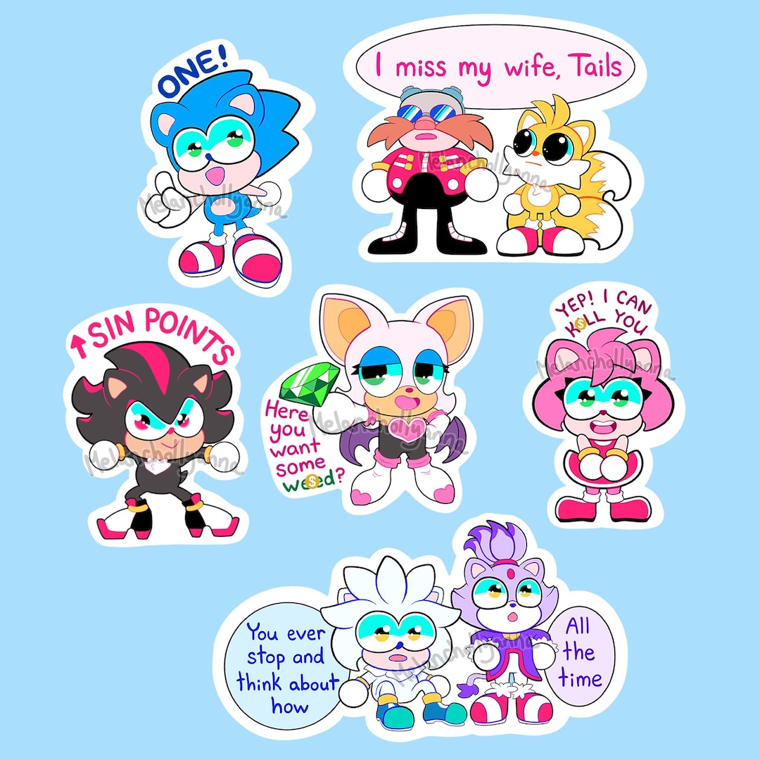 Sonic Snapcube Fandub Stickers - Glossy Vinyl - Etsy