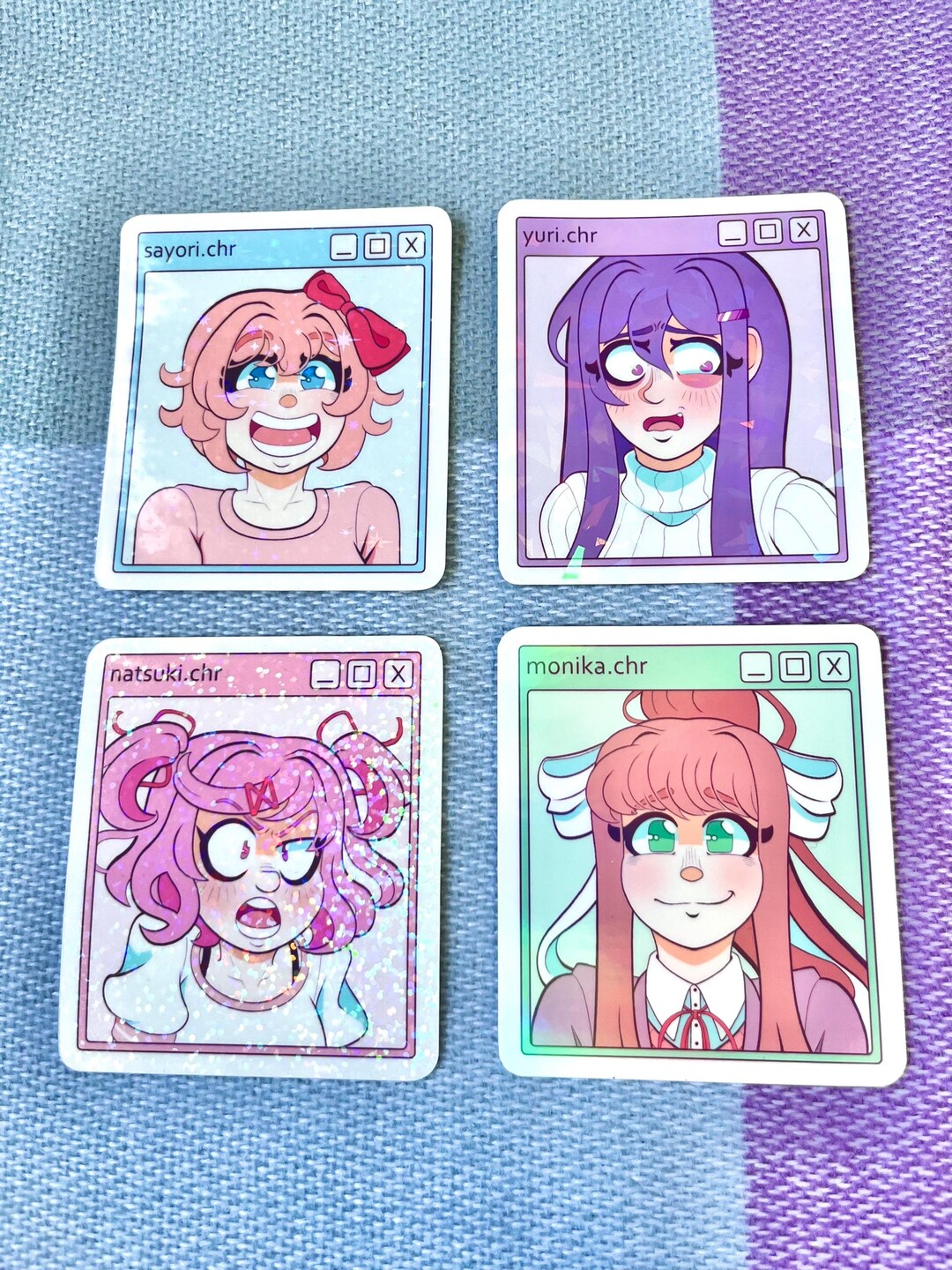 Doki Doki Literature Club Holographic Stickers - Etsy